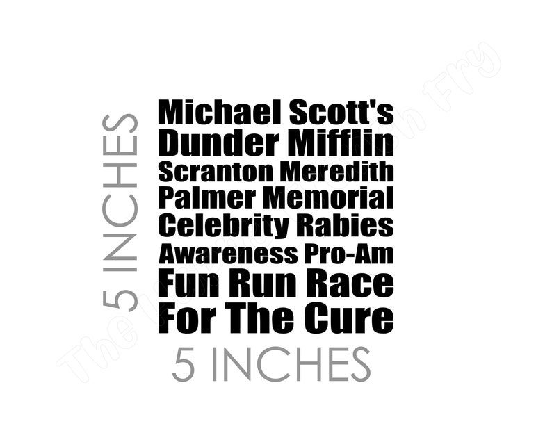 Michael Scott Dunder Mifflin Rabies Awareness Fun Run TV - Etsy