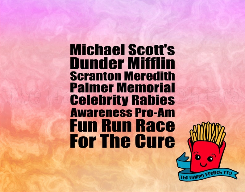 Michael Scott Dunder Mifflin Rabies Awareness Fun Run TV - Etsy