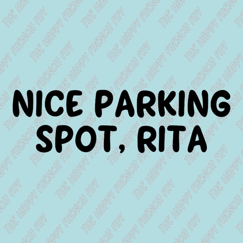 Nice Parking Spot Rita - Etsy