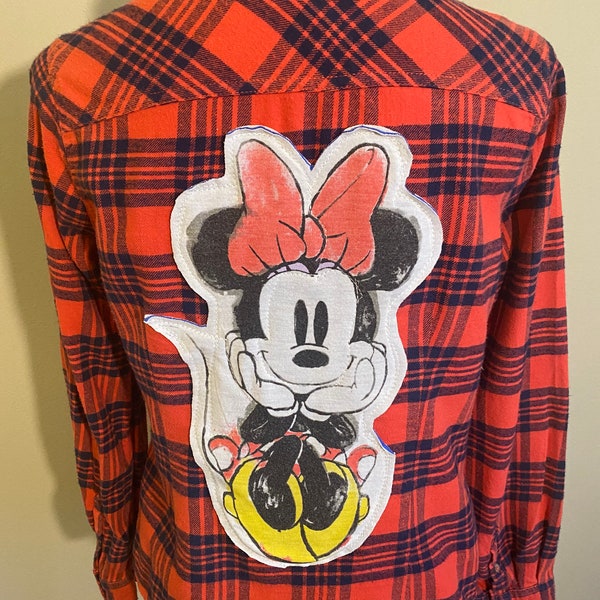 Minnie Mouse Flannel - Etsy