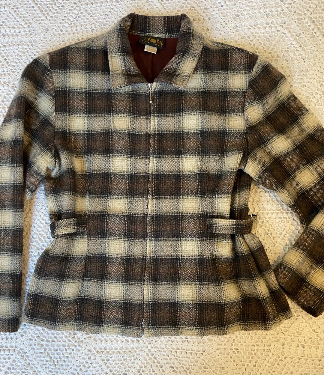 Vintage 90s Plaid Jacket By: David Paul New York. Size S - Etsy