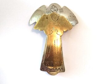 Gold angel pin | Etsy