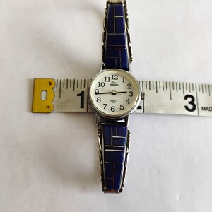 Timex Indiglo 925 Sterling Silver Lapis Lazuli Inlay Quartz Watch for ...