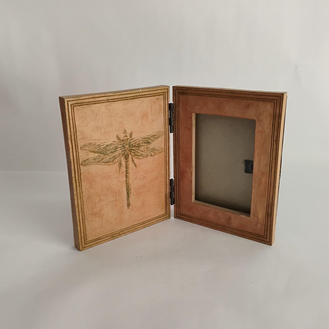 Fetco Dragonfly Picture Frame Bi-fold Frame Hinged Dragonfly Picture ...