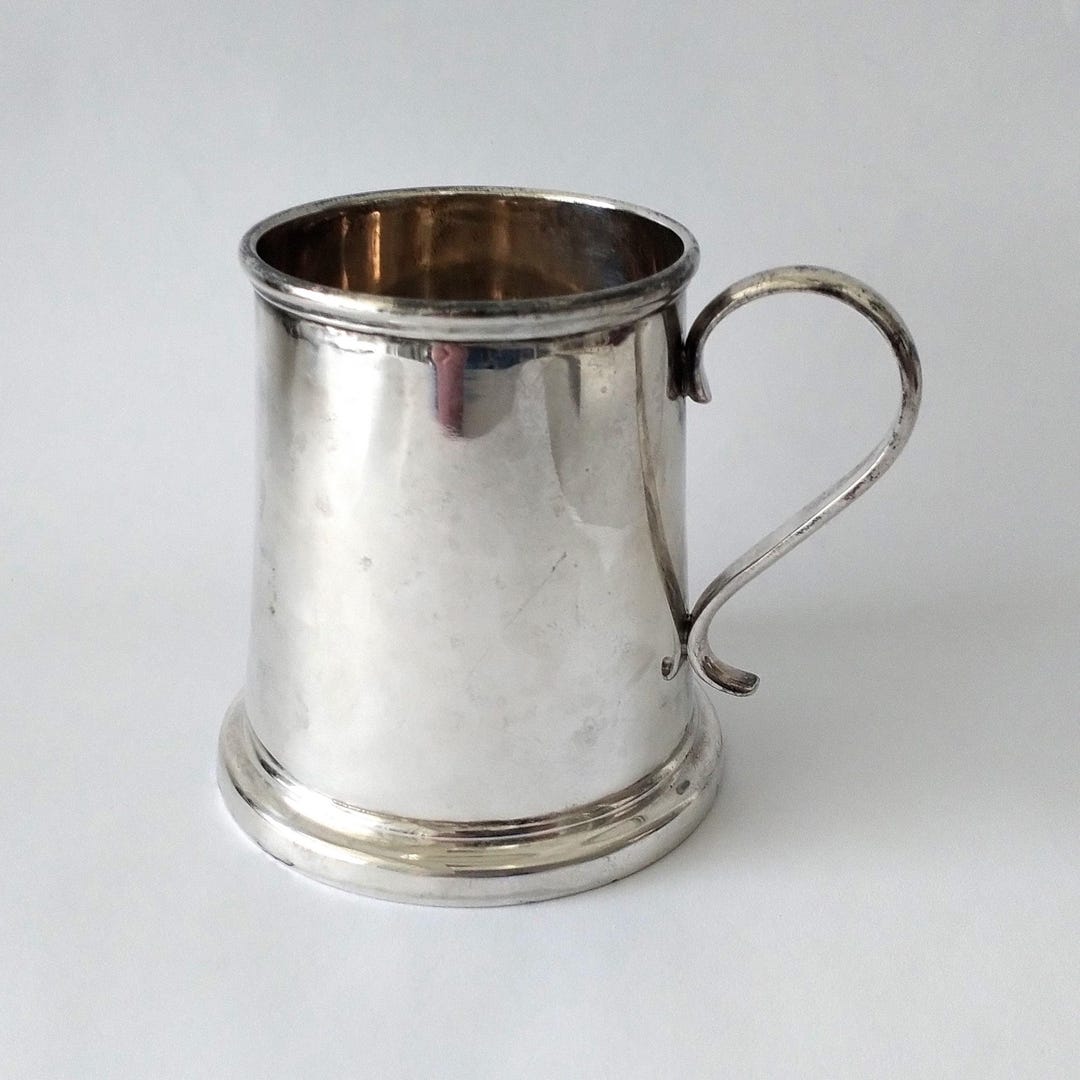 Antique Freeman and Sons Silver Plated Mug Cup England IFS Silver Plate ...