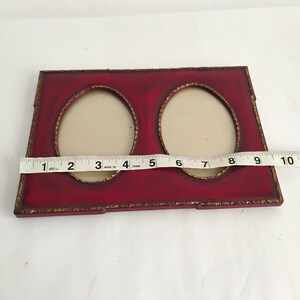 Resin Double Oval Picture Frame Burgundy and Gold Picture Frames Image ...