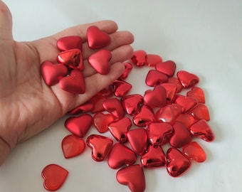 Plastic Red Hearts - Etsy