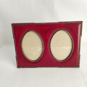 Resin Double Oval Picture Frame Burgundy and Gold Picture Frames Image ...