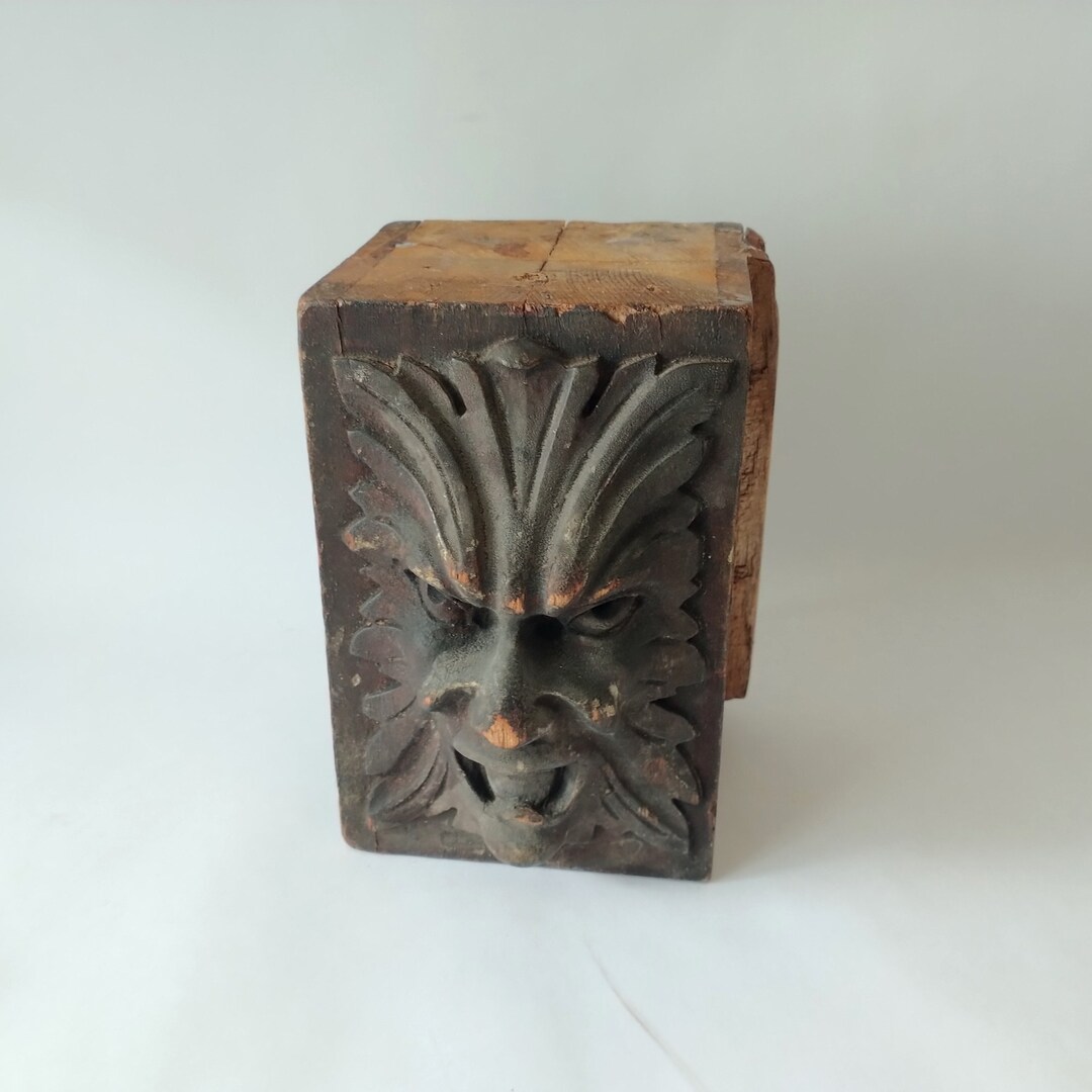 Repurposed Medieval Carved Wood Face Wall Hanging Medieval - Etsy
