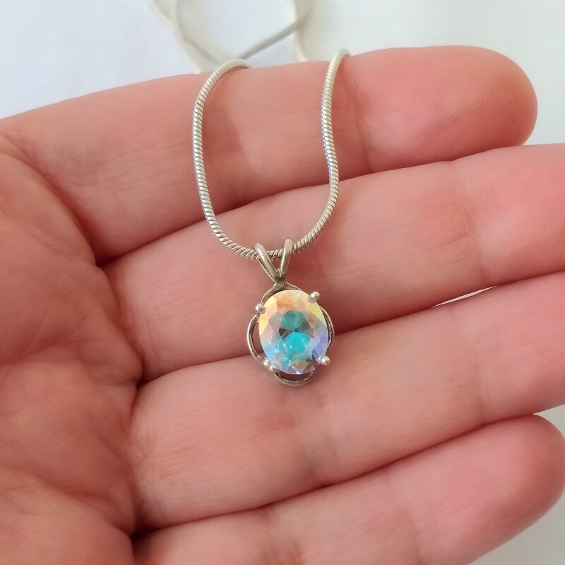 Ab Crystal Necklace - Etsy