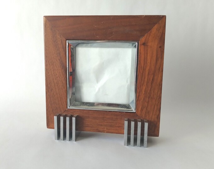 Vintage Modern Thomas O'brien Wood Metal Picture Frame Retro Square ...