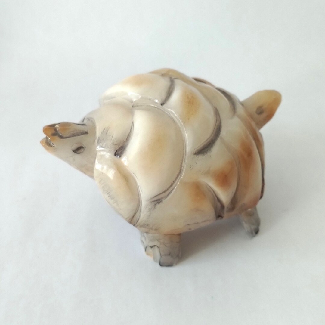 Italian Carved Alabaster Marble Sea Turtle Sculpture Figurine Tortoise ...