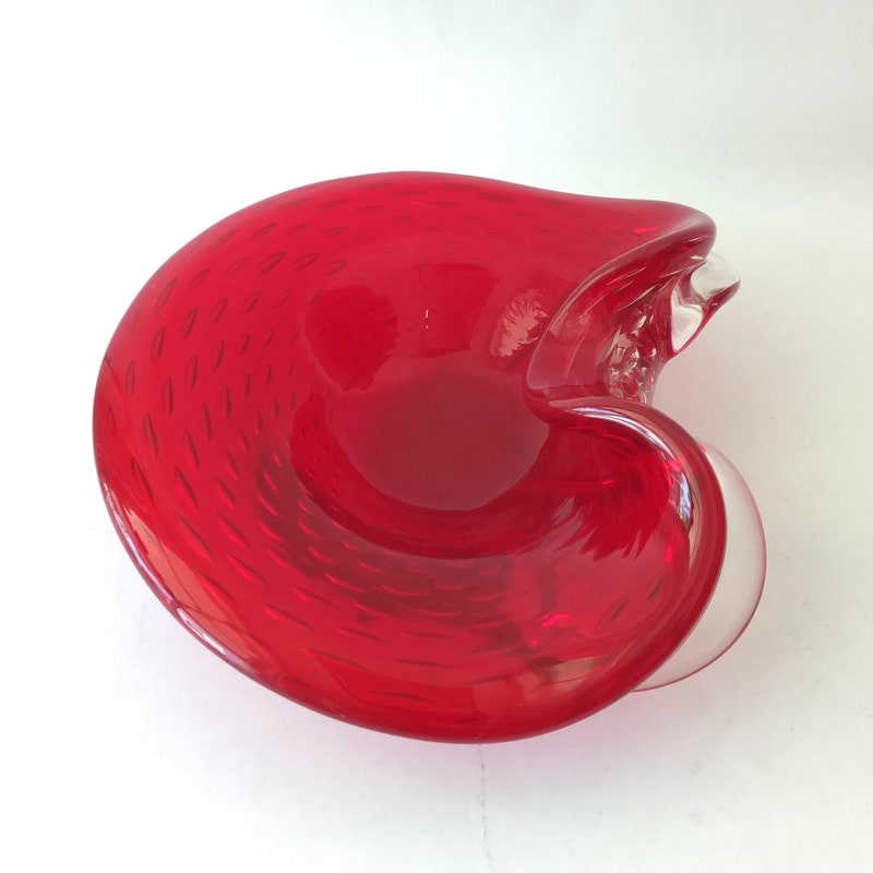 Red Art Glass - Etsy
