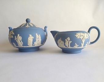 Wedgwood Creamer and Sugar Bowl Set Wedgwood Jasperware - Etsy