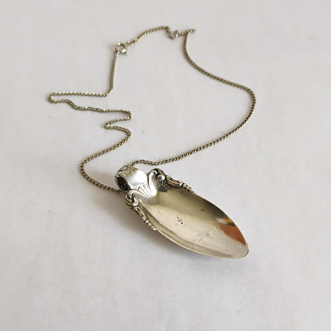 Vintage Silver Plate Spoon Pendant Necklace Handmade Silver Spoon ...