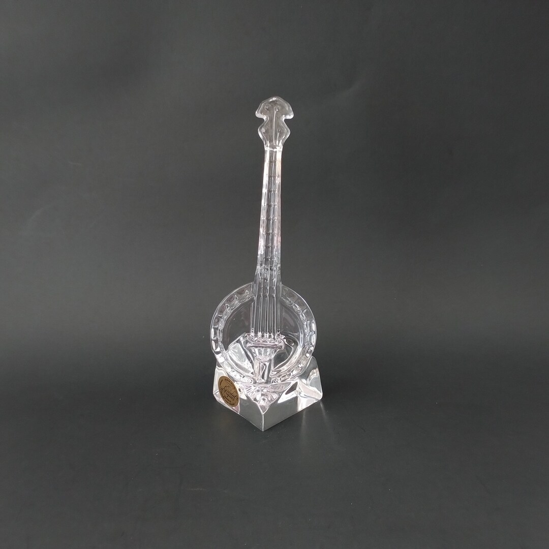 Cristal D'arques Paris Crystal Mandolin Figurine, Crystal Musical ...
