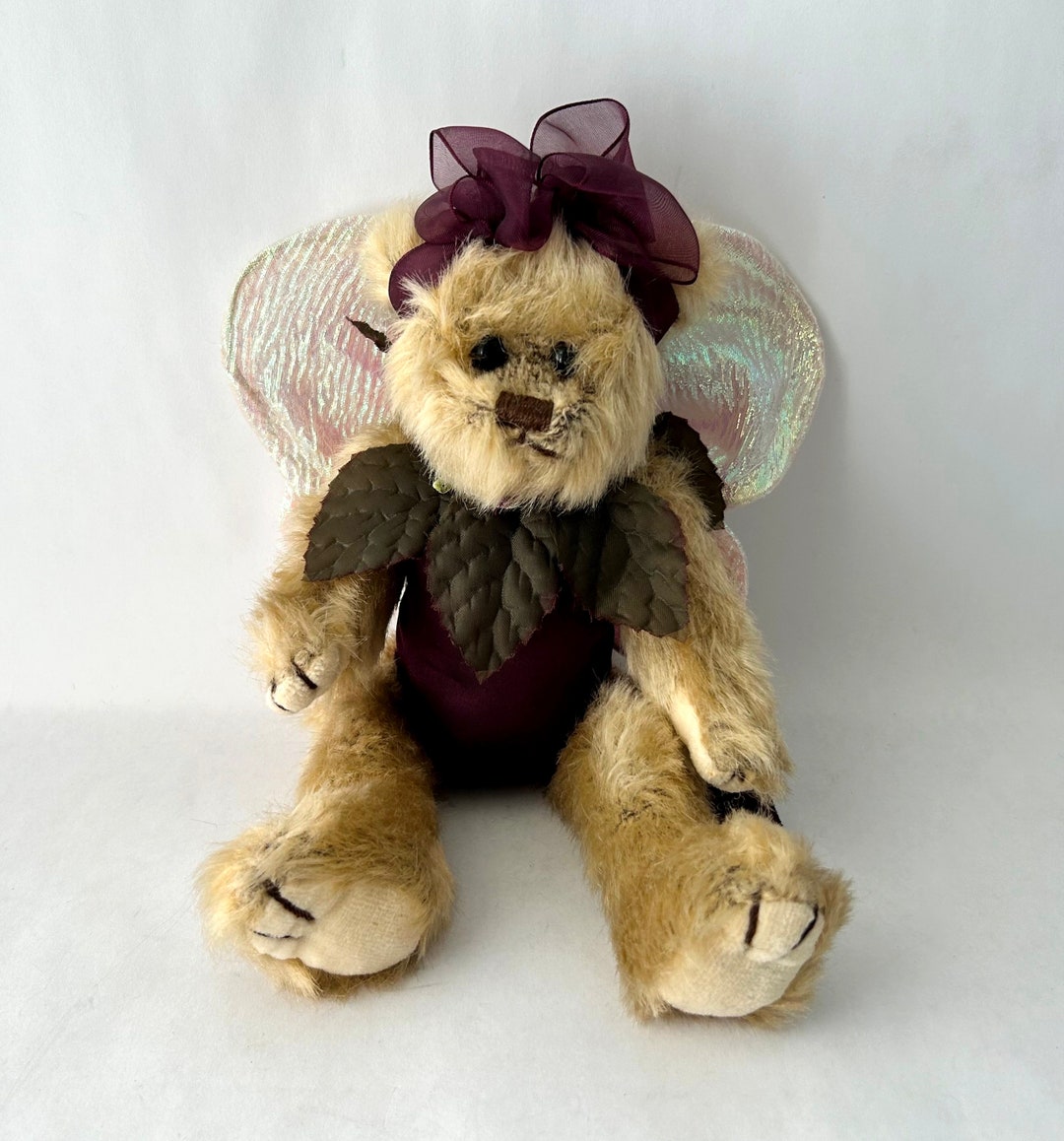Barrington Fairy Teddy Bear, Jointed Plush Bear With Pink Metallic ...
