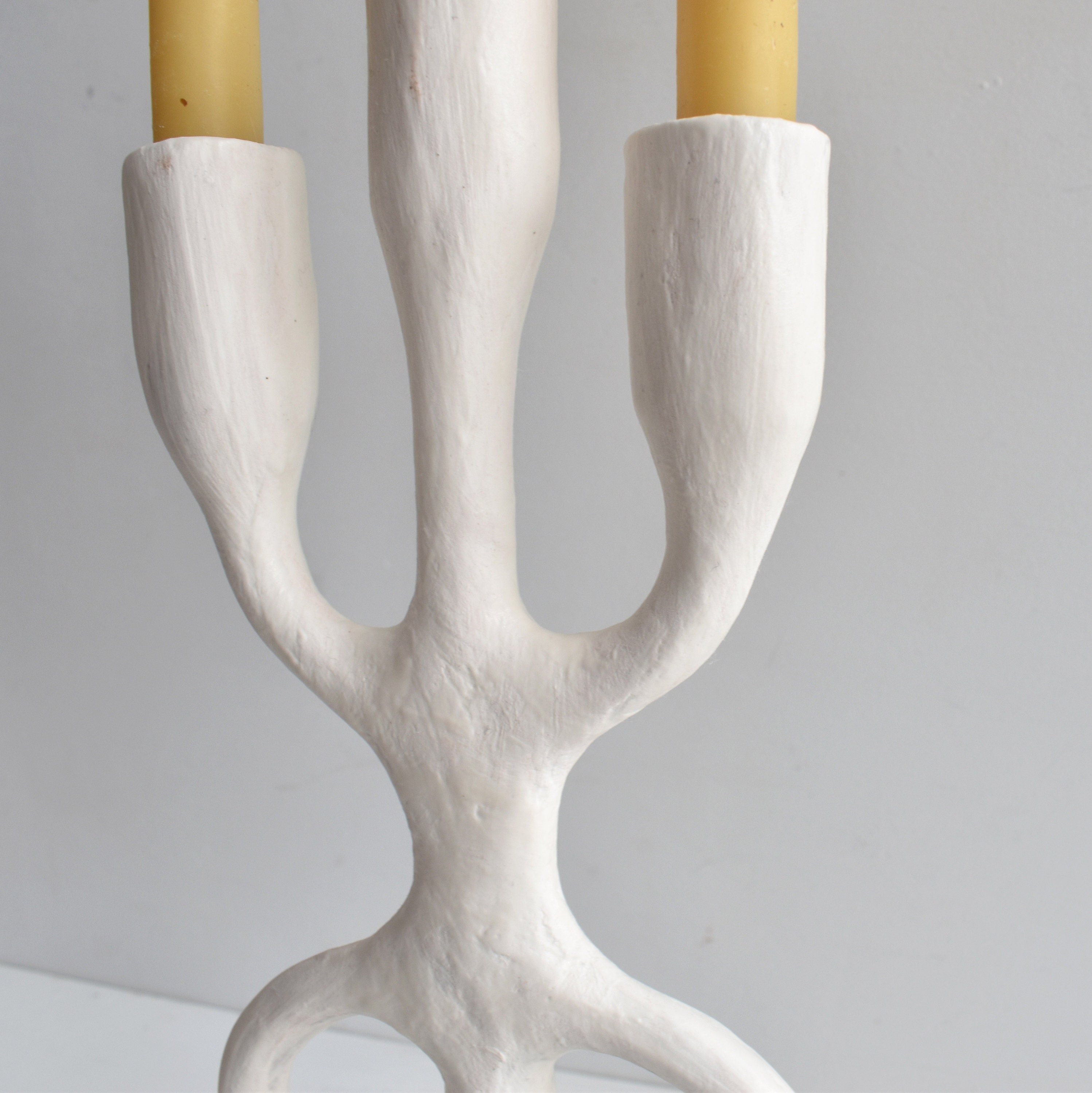 White Candle Holder for 3 Candles II - Etsy