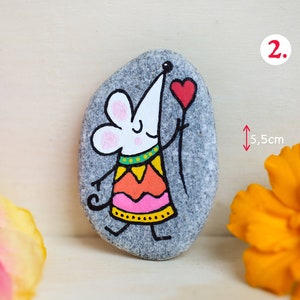 Mouse Pebble Art, Decorated Stone-mouse, Home Decor, Handmade Present ...