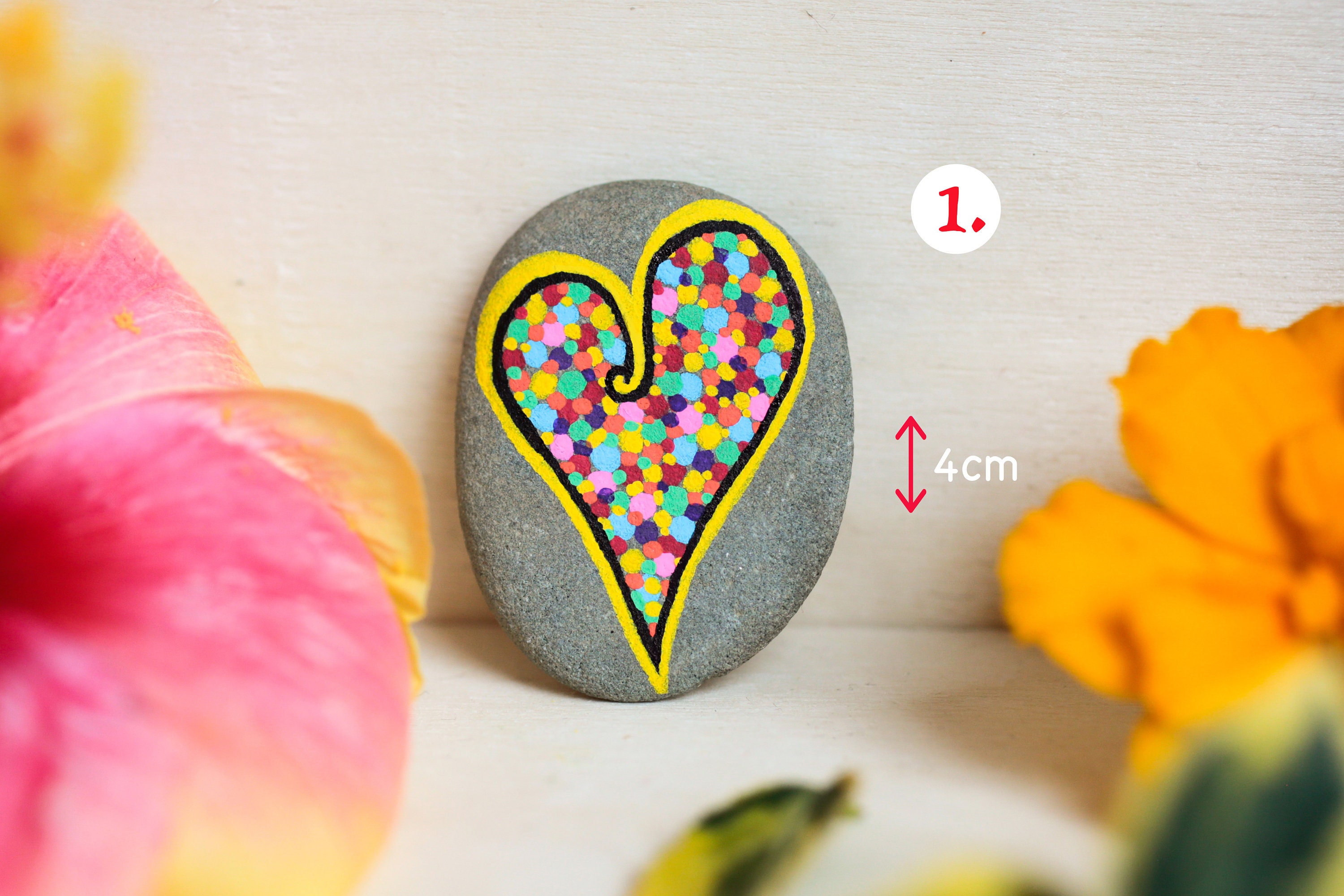 Hand Painted Stone Painted Pebble Decorated Stone With - Etsy