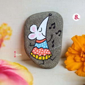 Mouse Pebble Art, Decorated Stone-mouse, Home Decor, Handmade Present ...