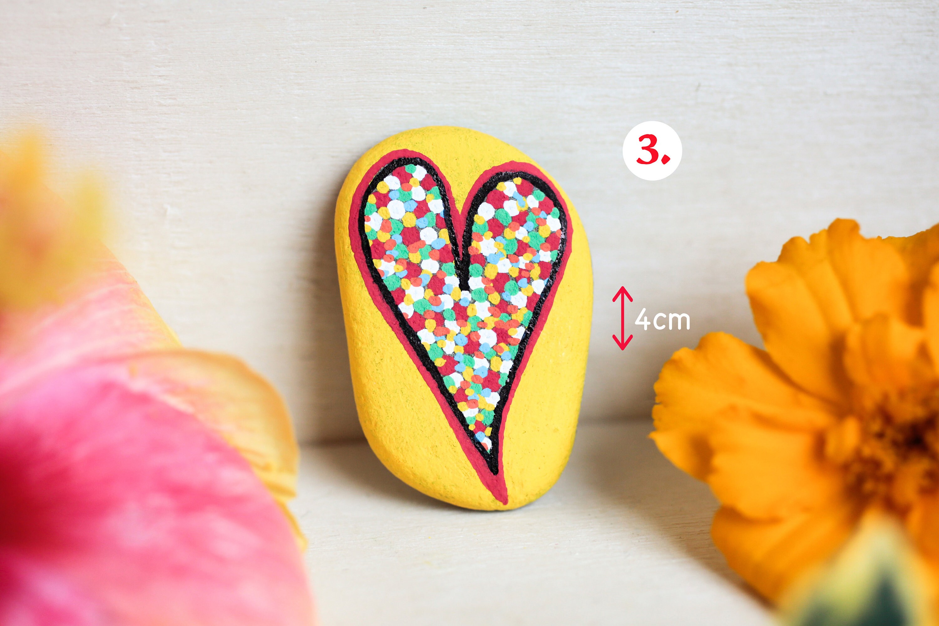 Hand Painted Stone Painted Pebble Decorated Stone With - Etsy