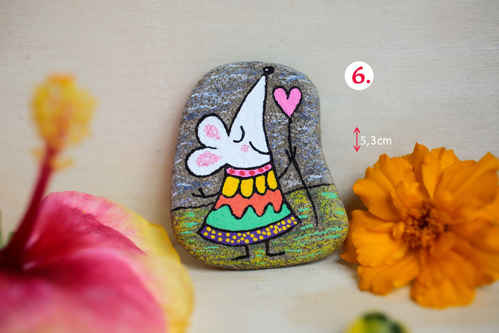 Mouse Pebble Art, Decorated Stone-mouse, Home Decor, Handmade Present ...