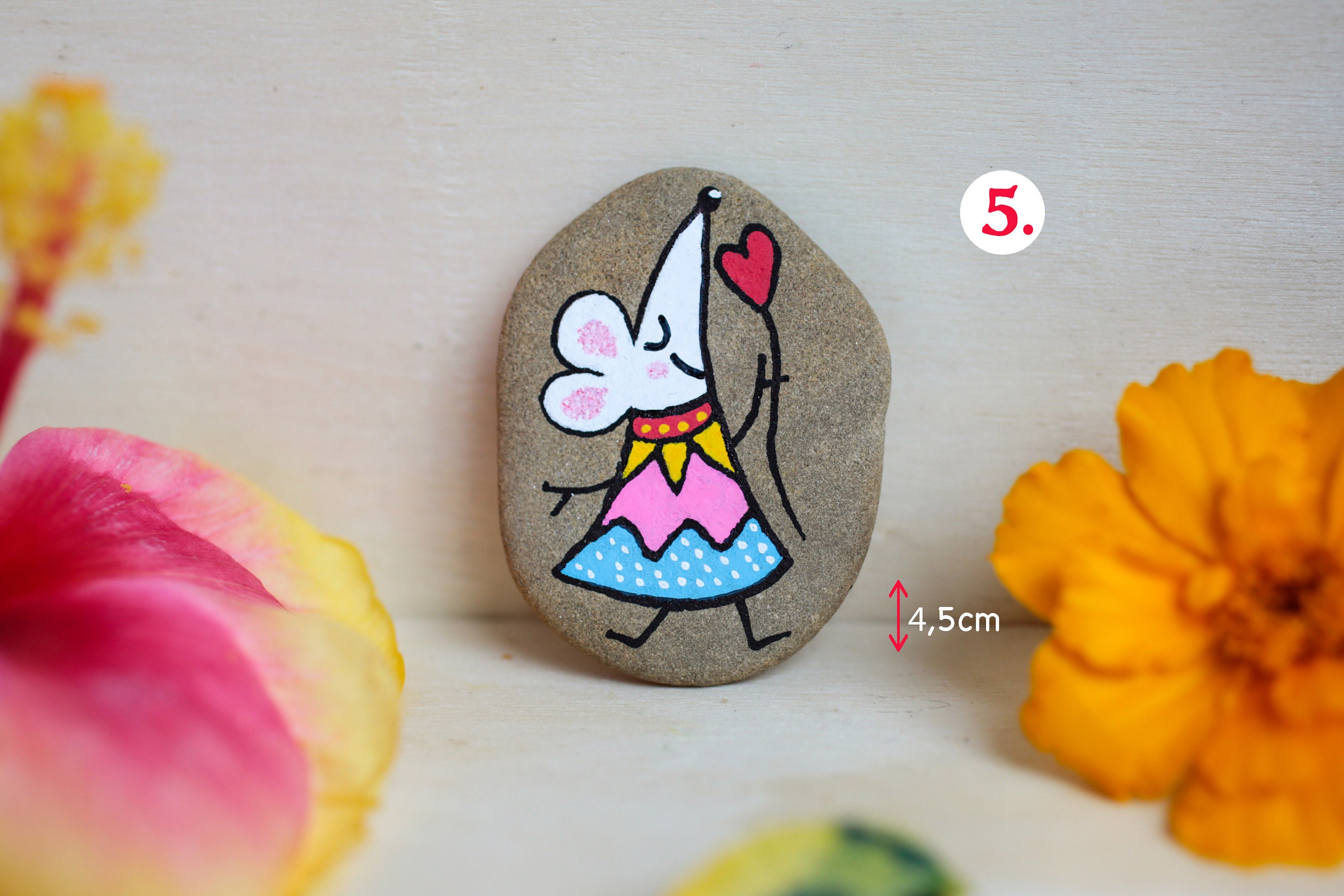Mouse Pebble Art, Decorated Stone-mouse, Home Decor, Handmade Present ...