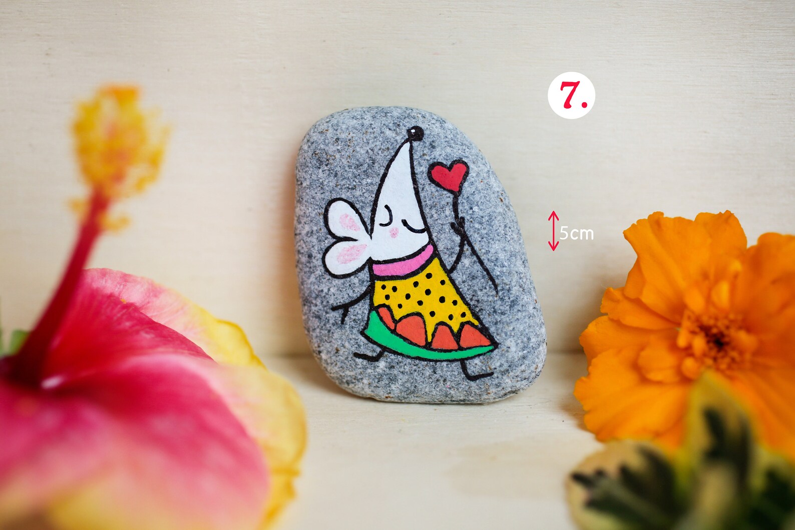 Mouse Pebble Art, Decorated Stone-mouse, Home Decor, Handmade Present ...