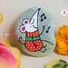Mouse Pebble Art, Decorated Stone-mouse, Home Decor, Handmade Present ...