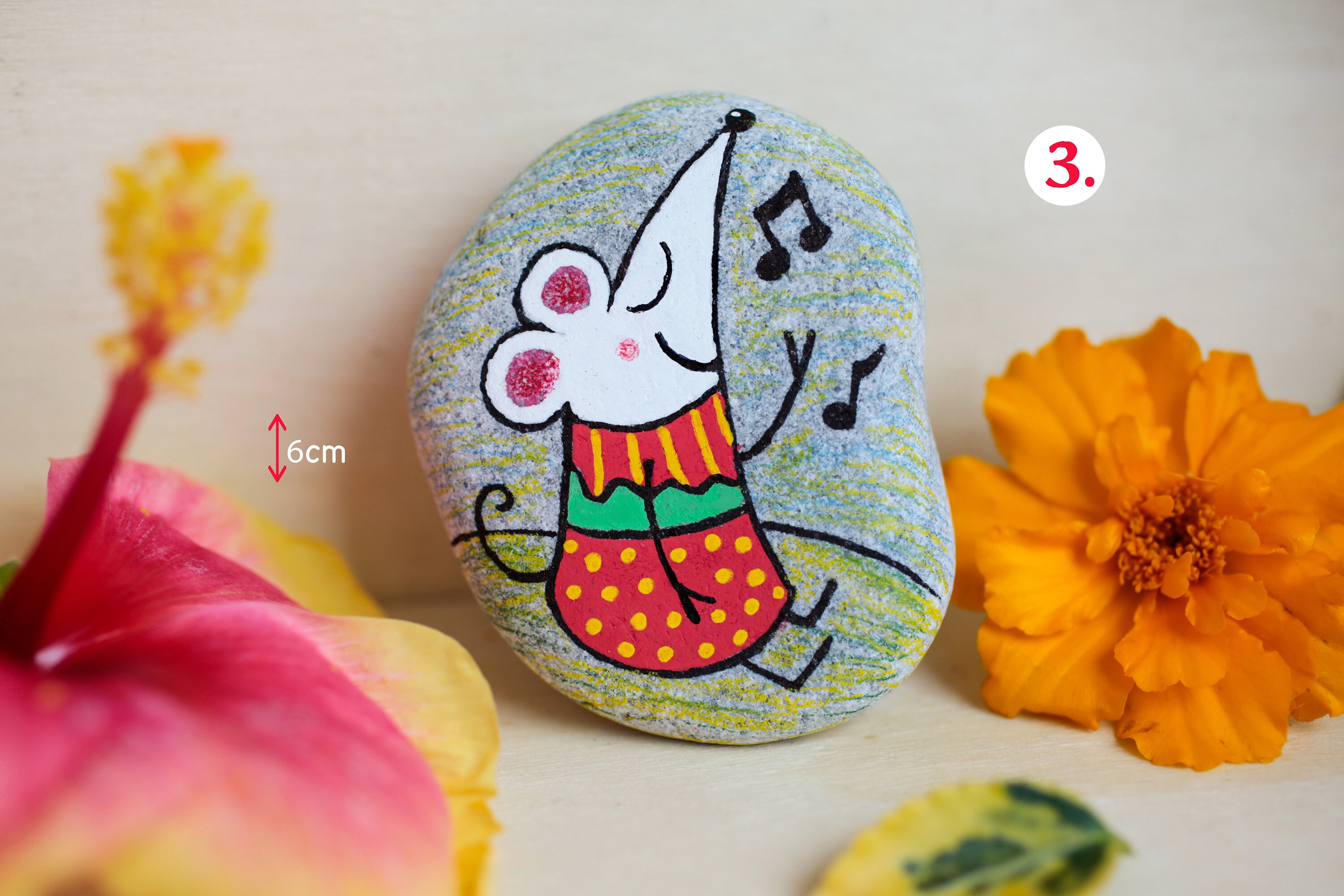 Mouse Pebble Art, Decorated Stone-mouse, Home Decor, Handmade Present ...