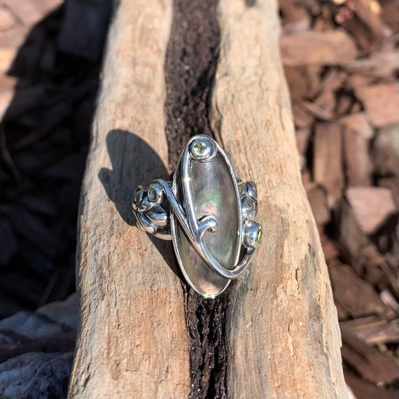 Carolyn Pollack Ring / Rellios / Labradorite Ring / Peridot - Etsy