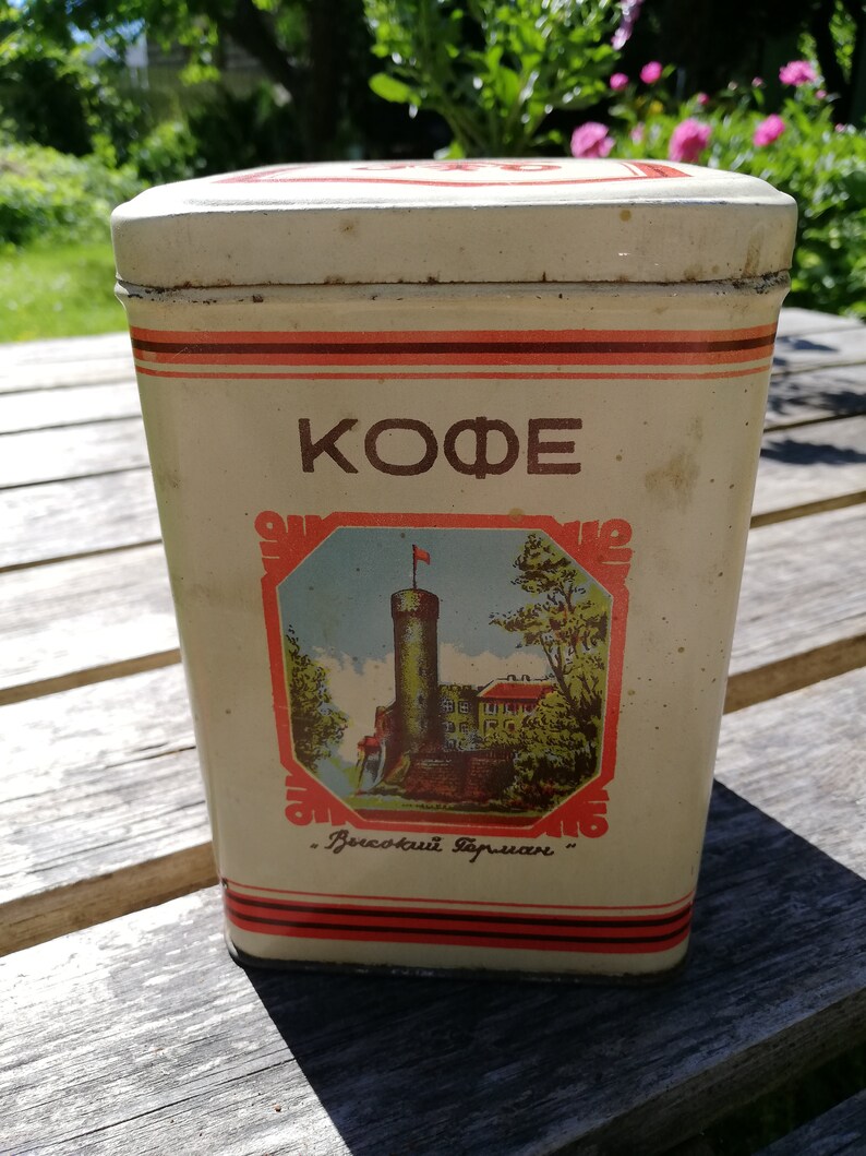 Vintage Tin Food Container,rarity From 50s,vintage Tin Box With Lid ...
