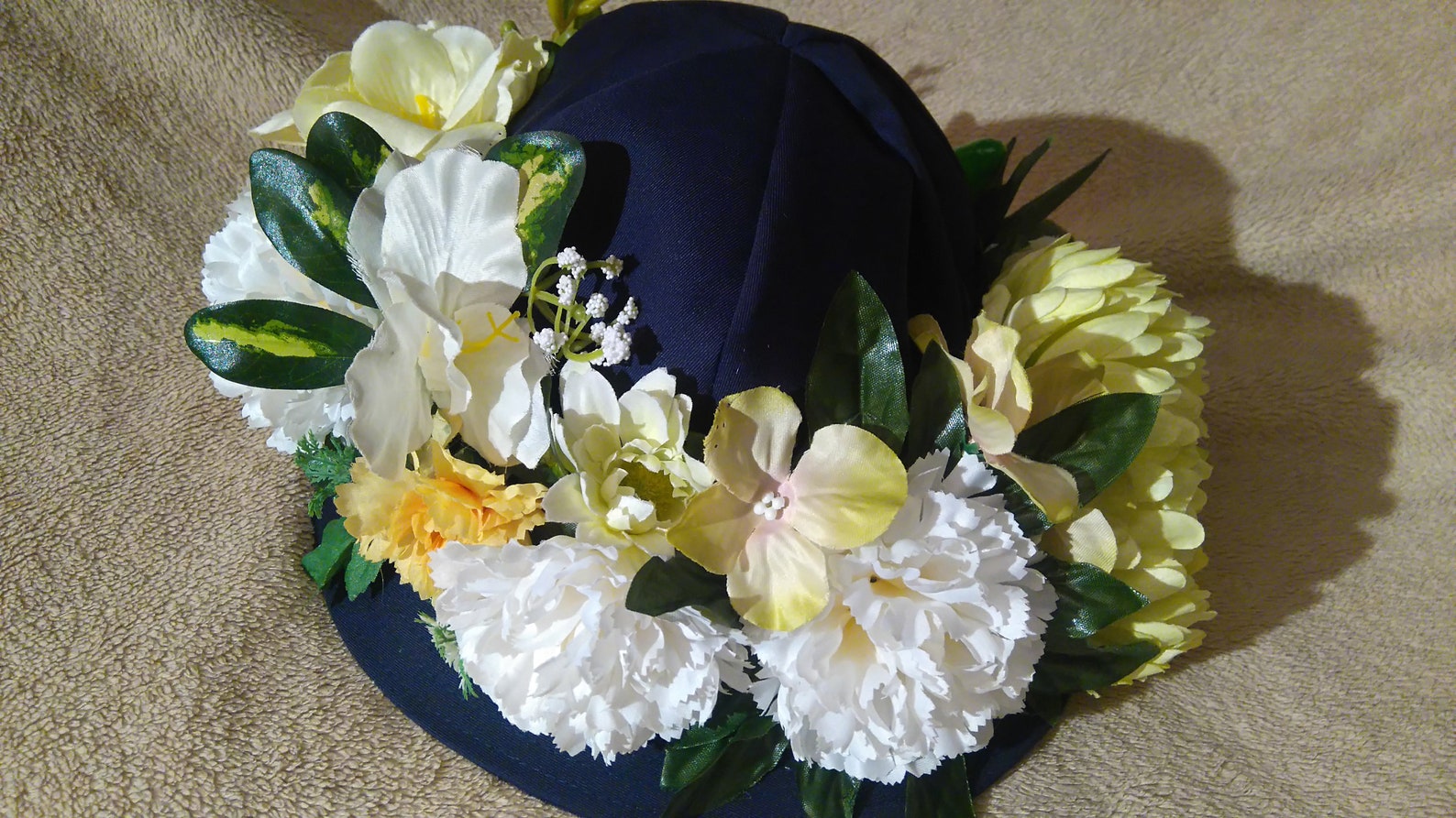 Ladies Flower Hat, Shabby Chic ,flower Headwear, Wedding Hat,shabby ...