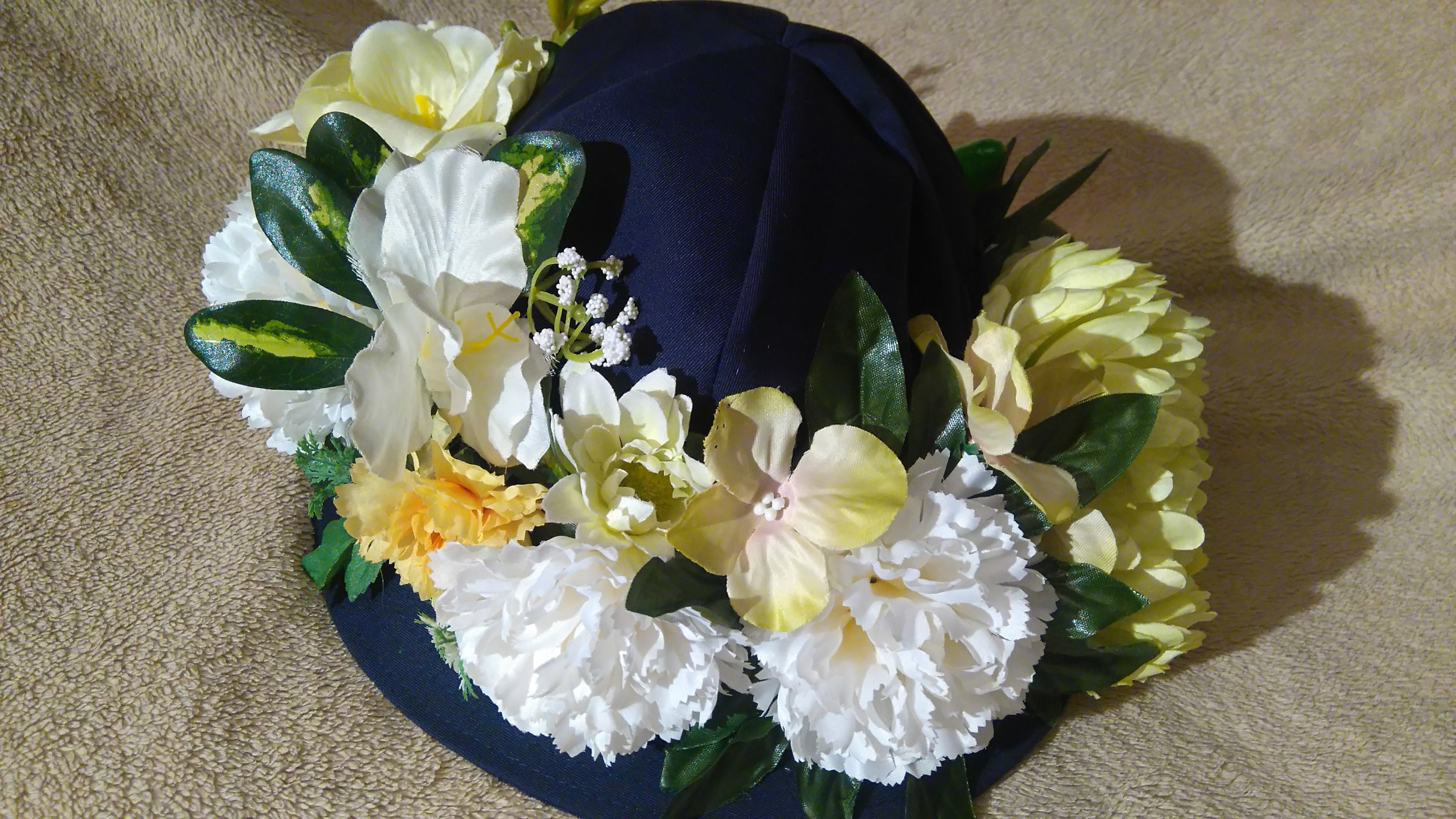 Ladies Flower Hat, Shabby Chic ,flower Headwear, Wedding Hat,shabby ...