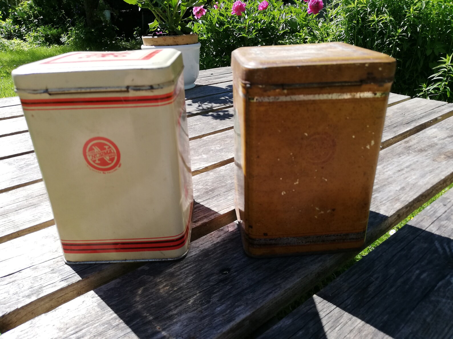 Vintage Tin Food Container,rarity From 50s,vintage Tin Box With Lid ...