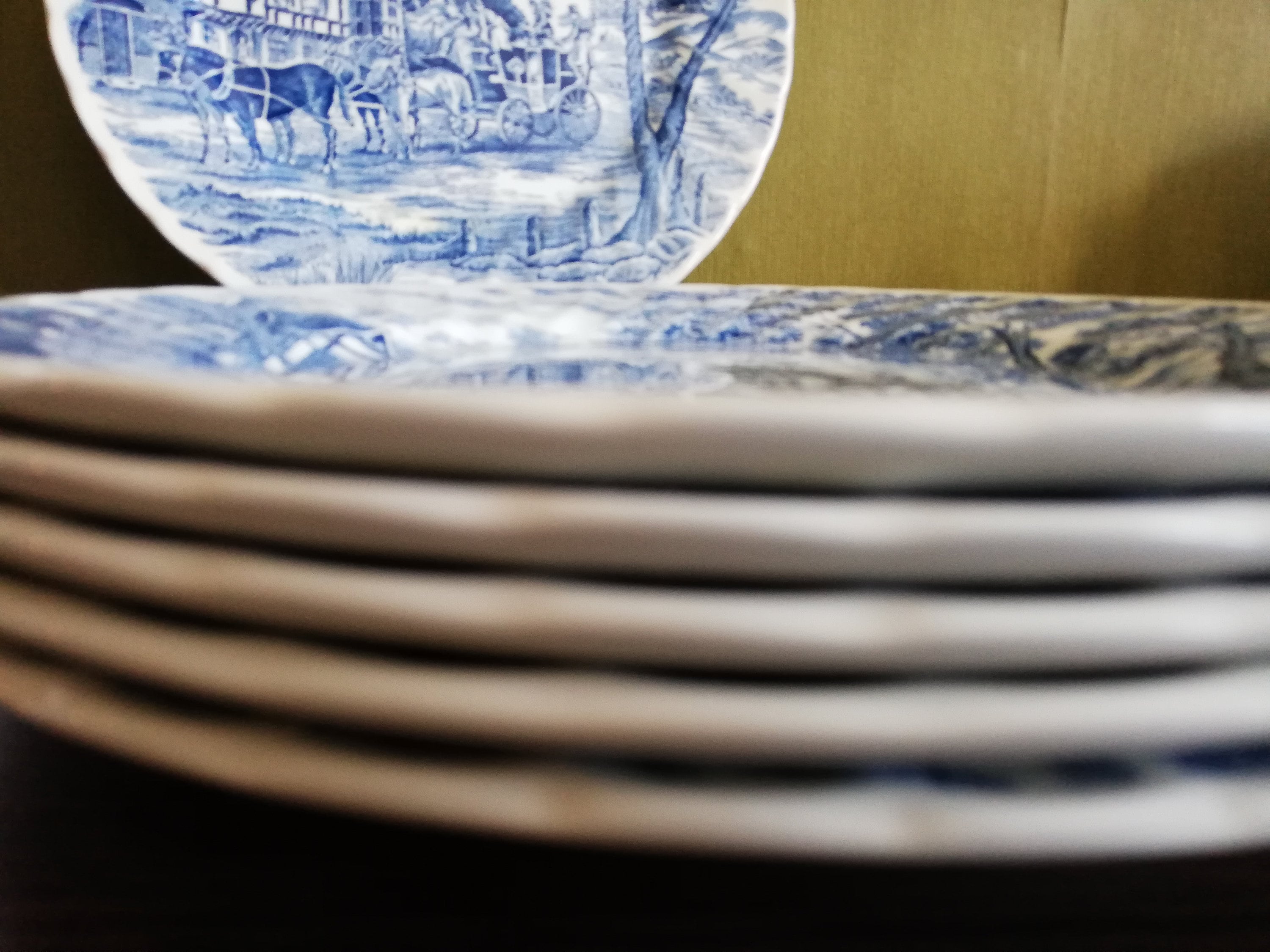 Royal Wessex Stage Coach Dinner Plate Made in England Blue and ...