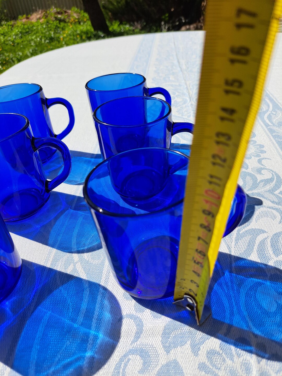 Cobalt Blue Glass Mug, French Arcoroc Coffee Cup ,vintage Glass, Gift ...