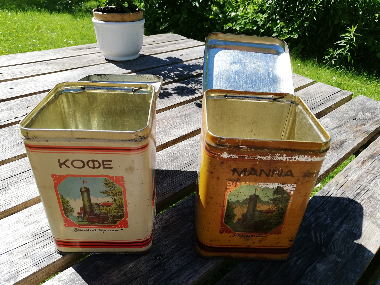 Vintage Tin Food Container,rarity From 50s,vintage Tin Box With Lid ...