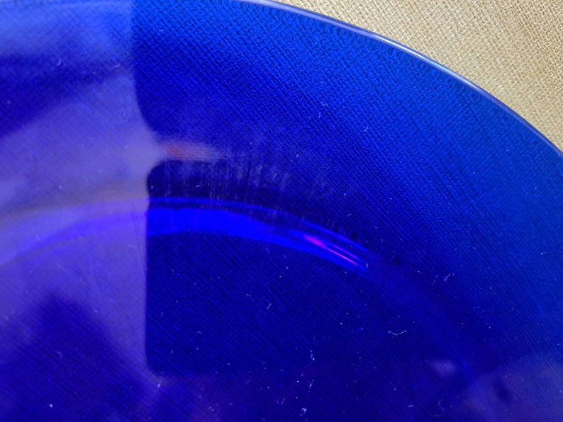 Cobalt Blue Glass Dinner Plates, Serving Platters,vintage Glass, Gift ...