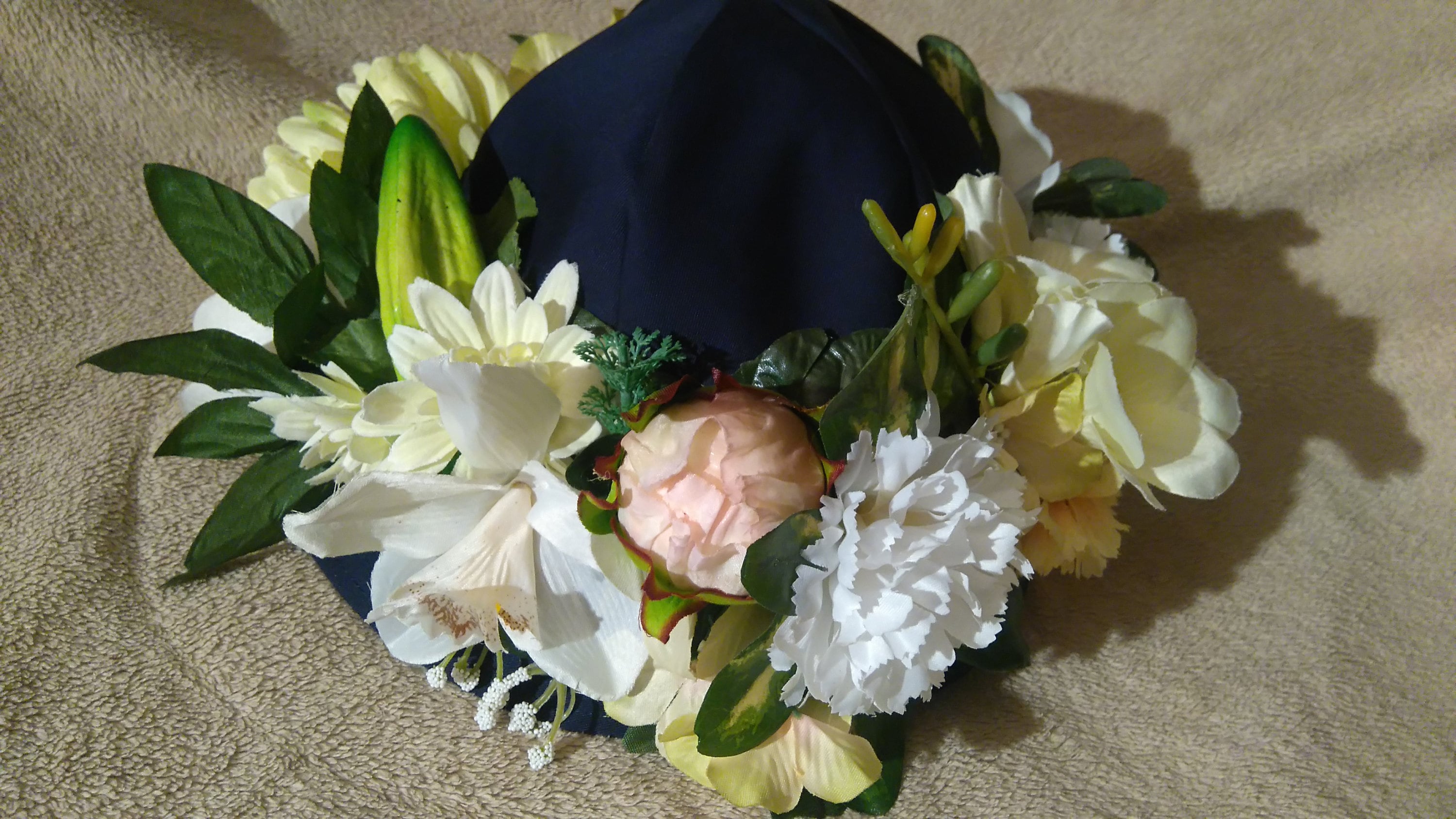 Ladies Flower Hat, Shabby Chic ,flower Headwear, Wedding Hat,shabby ...