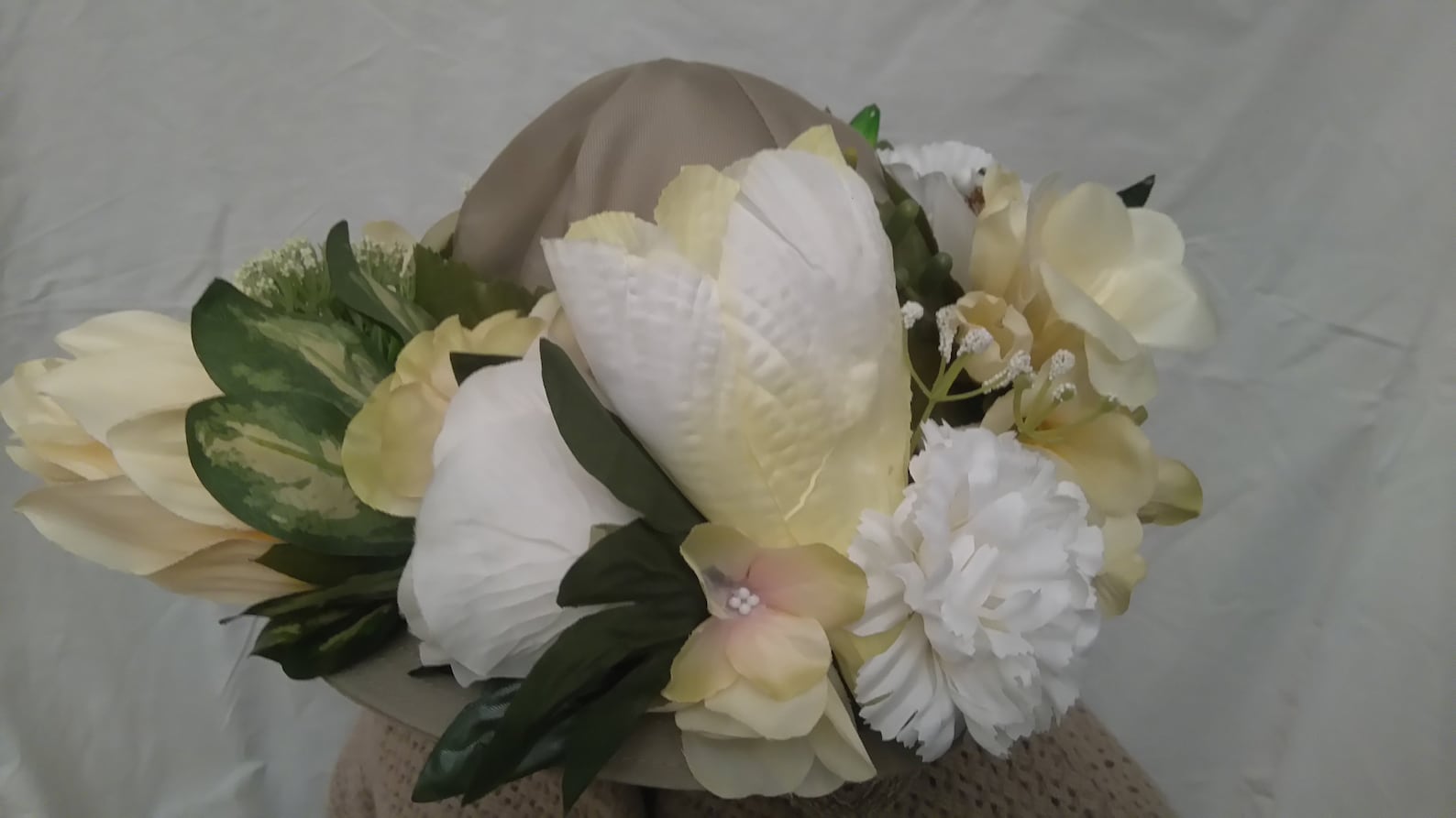 Ladies Flower Hat, Shabby Chic ,flower Headwear, Wedding Hat,shabby ...