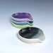 Ceramic Spoon Rest, Ombré Gray, Black and White Porcelain Spoon Holder ...