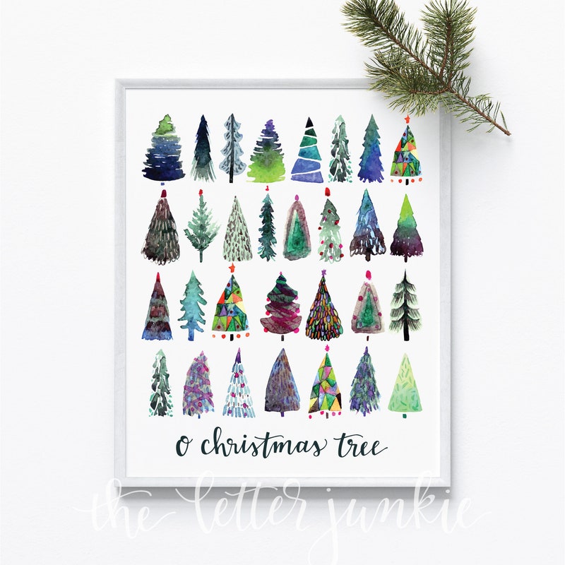 Christmas Tree Words - Etsy