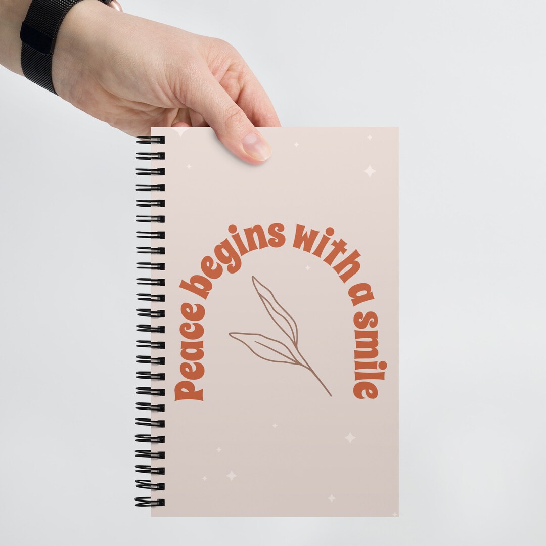 Peace Begins With A Smile Spiral Bound Notebook Journal Journals for ...