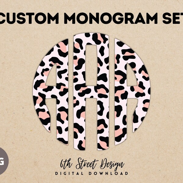Pink Cheetah Print Font - Etsy