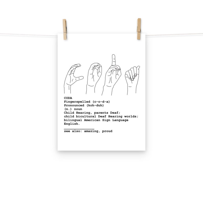 Definition of CODA Poster (without Frame) - Etsy