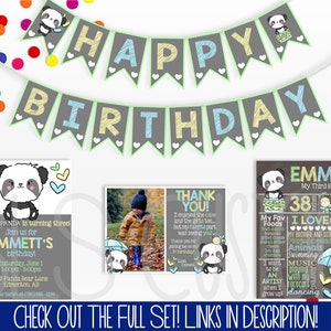 Panda Themed Printable Chalkboard Sign Perfect for Birthday's at Any ...