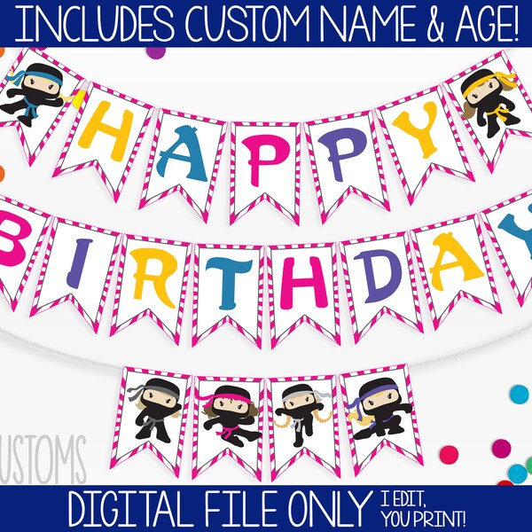 Ninja Banner - Etsy