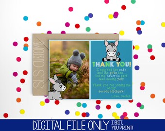 Donkey Thank You Cards - Etsy